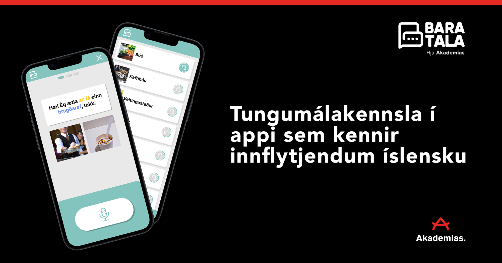 Bara tala - Íslenskukennslu app